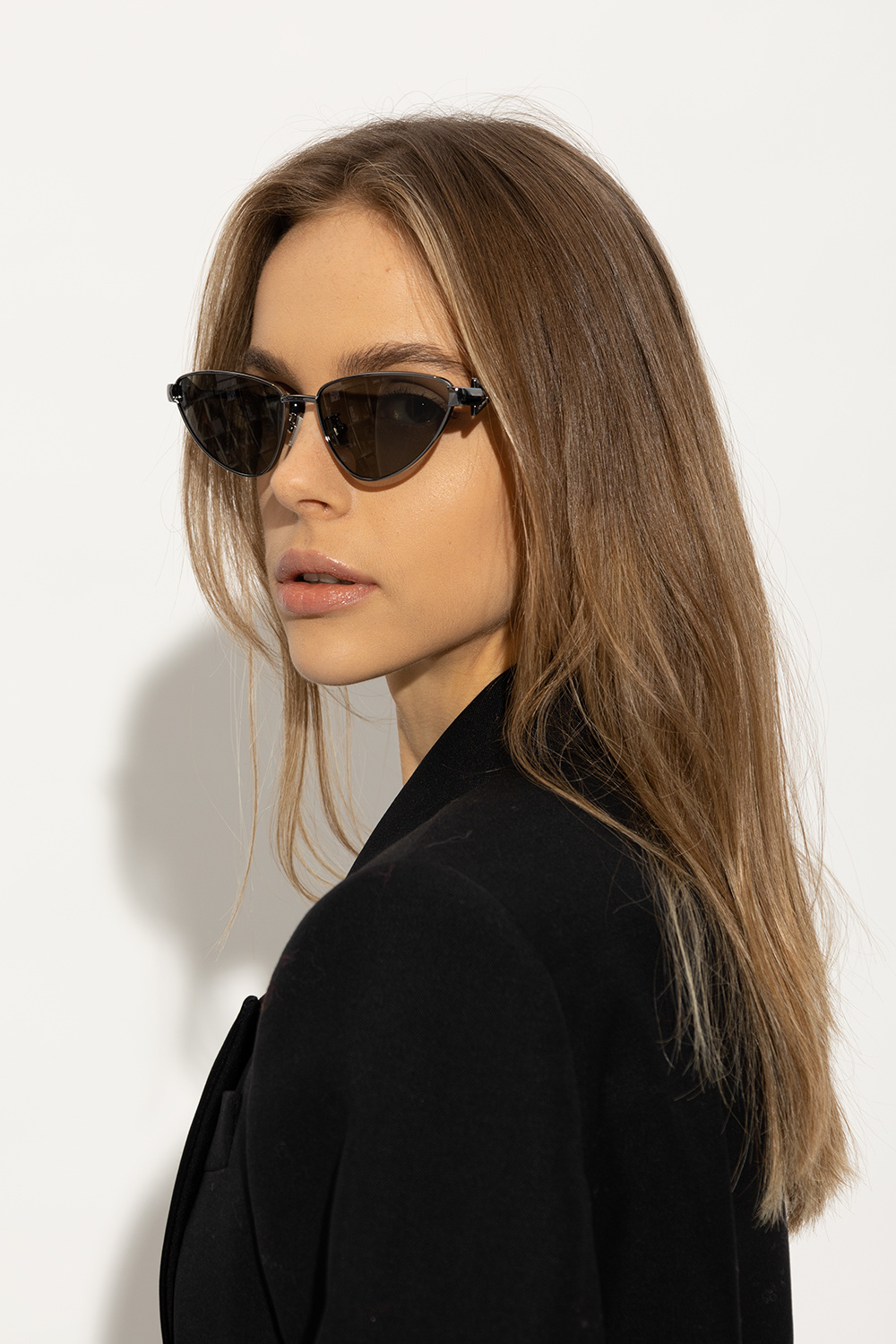 Silver Cat Eye Sunglasses Bottega Veneta Vitkac Gb